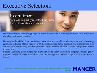 Mancer consulting services | PPT | Management Consulting Industry ...