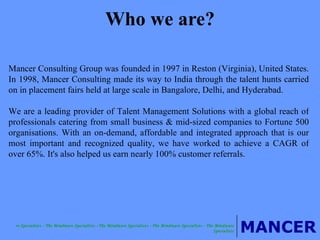 Mancer consulting services | PPT | Management Consulting Industry ...