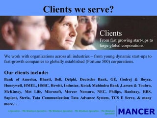 Mancer consulting services | PPT | Management Consulting Industry ...