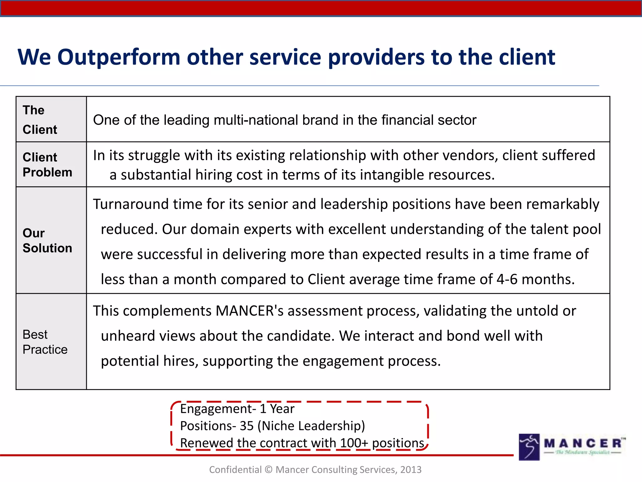 MANCER Consulting Services-CorporateIntroduction | PDF