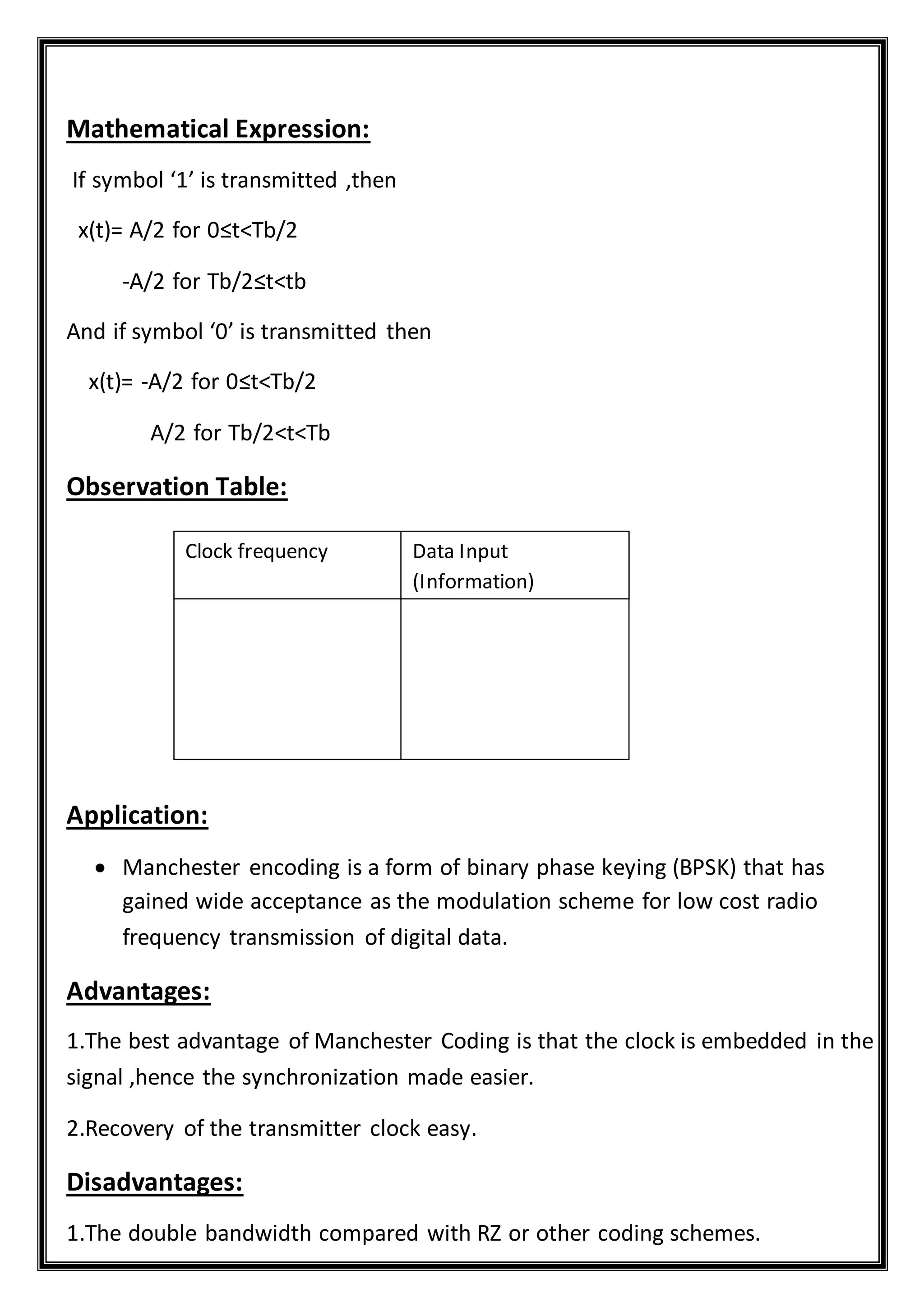 Manchester coding | PDF