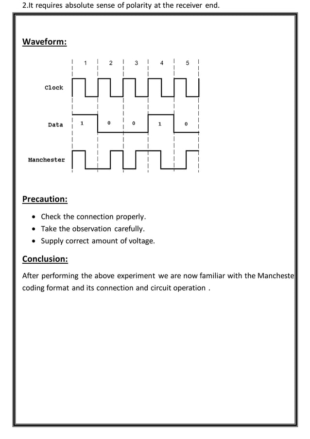Manchester coding | PDF