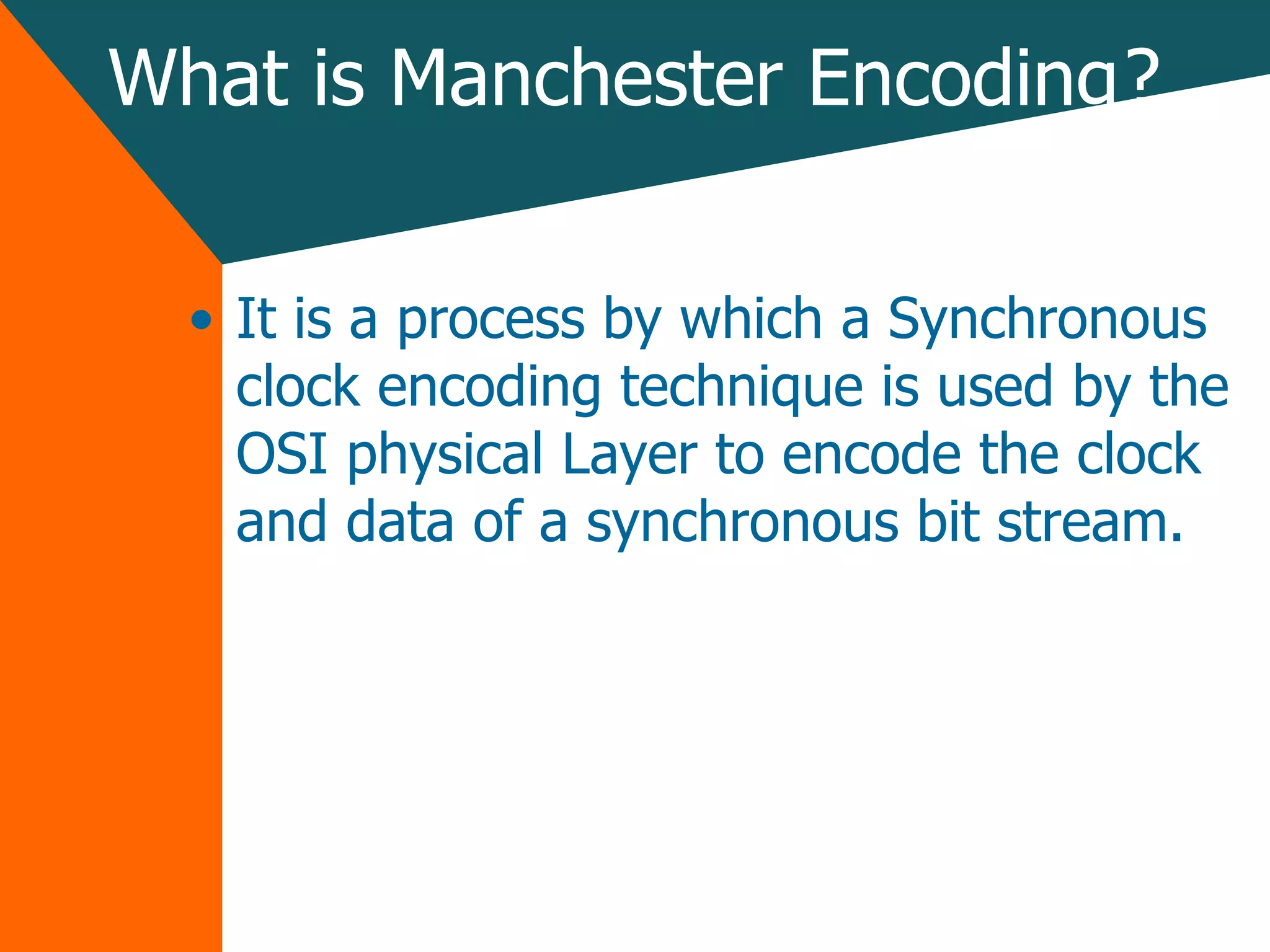 Manchester Encoding | PPT