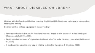 Shared Reading with Children who have PMLD | PPT