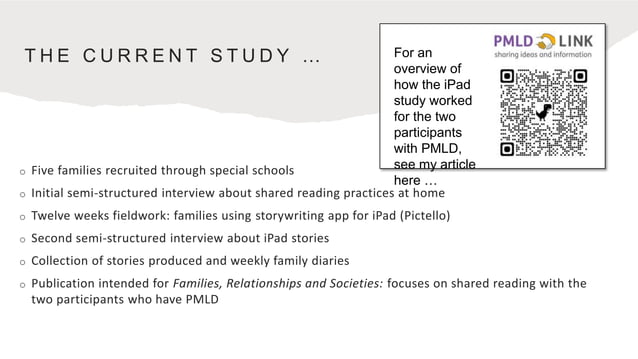 Shared Reading with Children who have PMLD | PPT