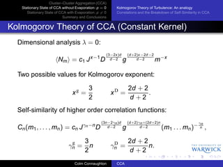 Cluster-cluster aggregation with evaporation and deposition, University of Manchester, 02 June ...