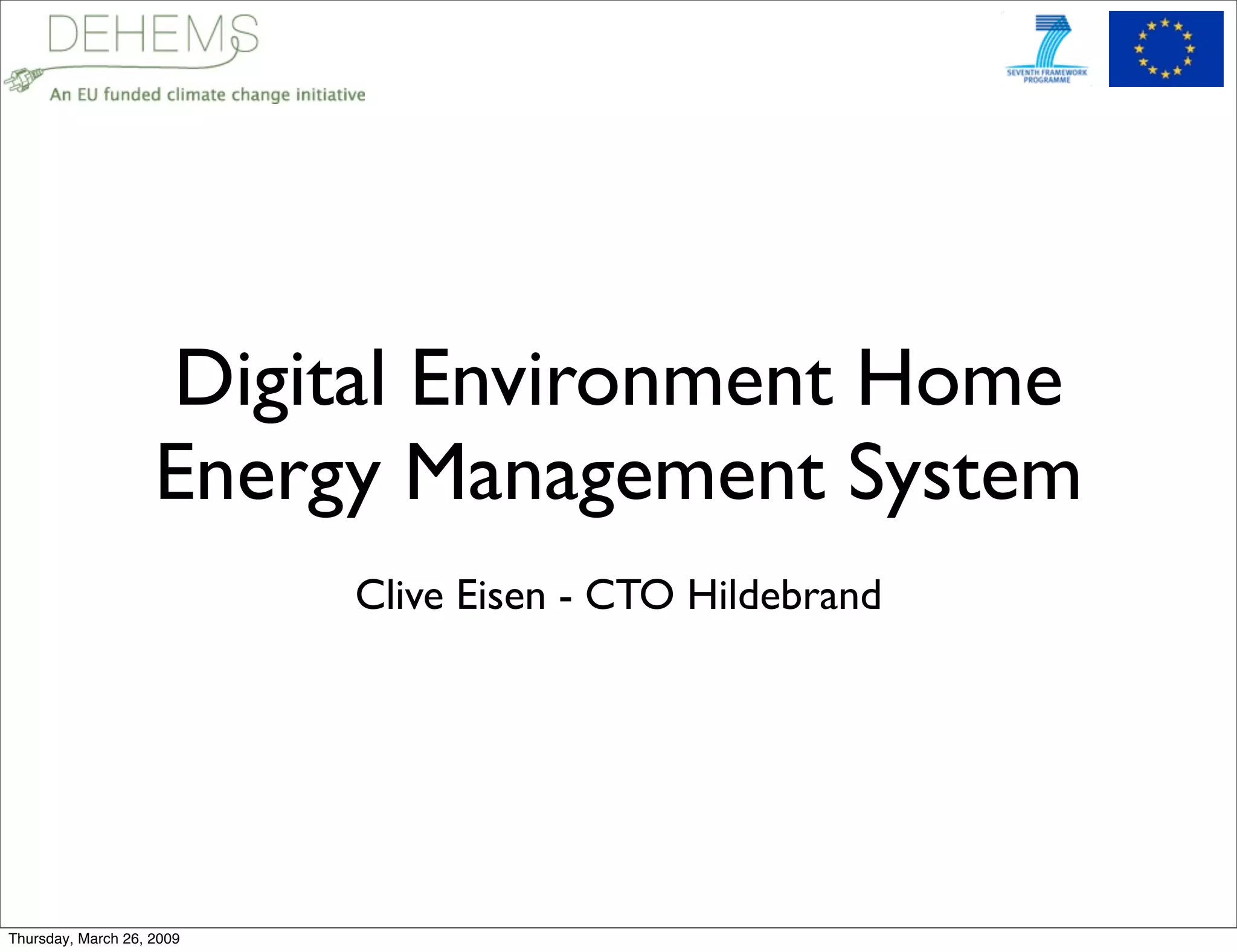 Digital Environment Home Energy Management System Ppt