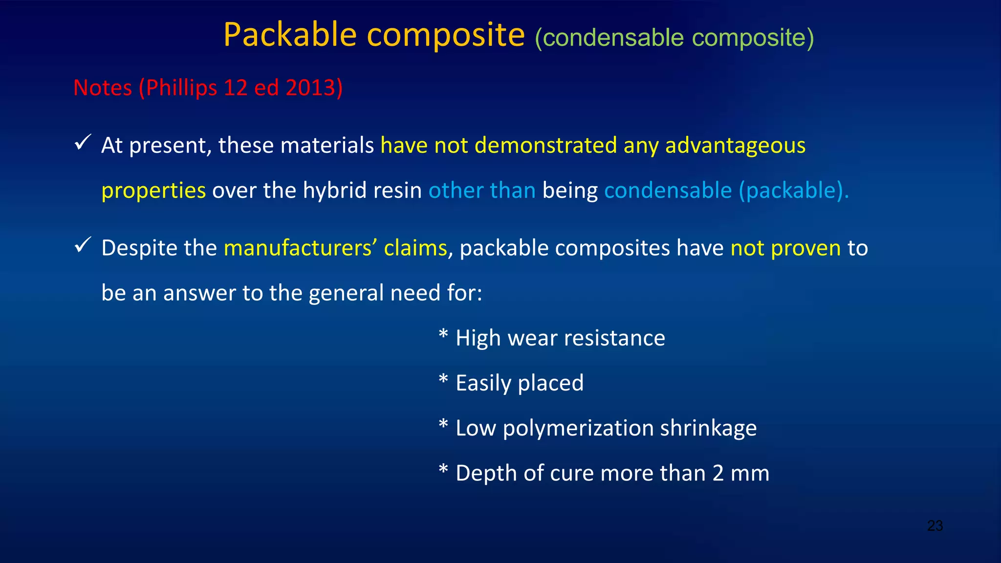 Recent dental composite resins | PPTX
