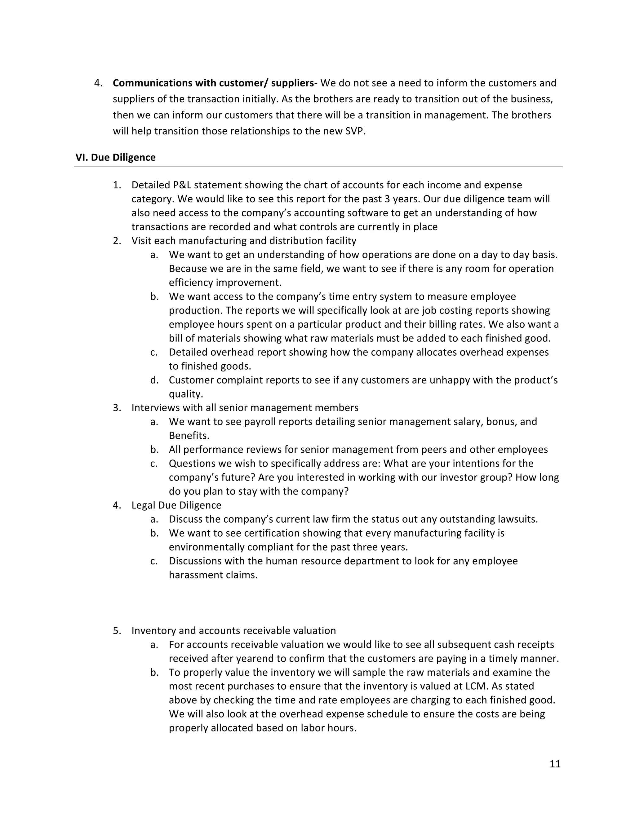 Letter of intent (LOI) to buy a mid size manufacturing firm | PDF