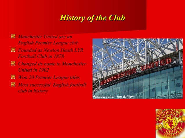 Manchester United - Presentation | PPT | Soccer | Sports