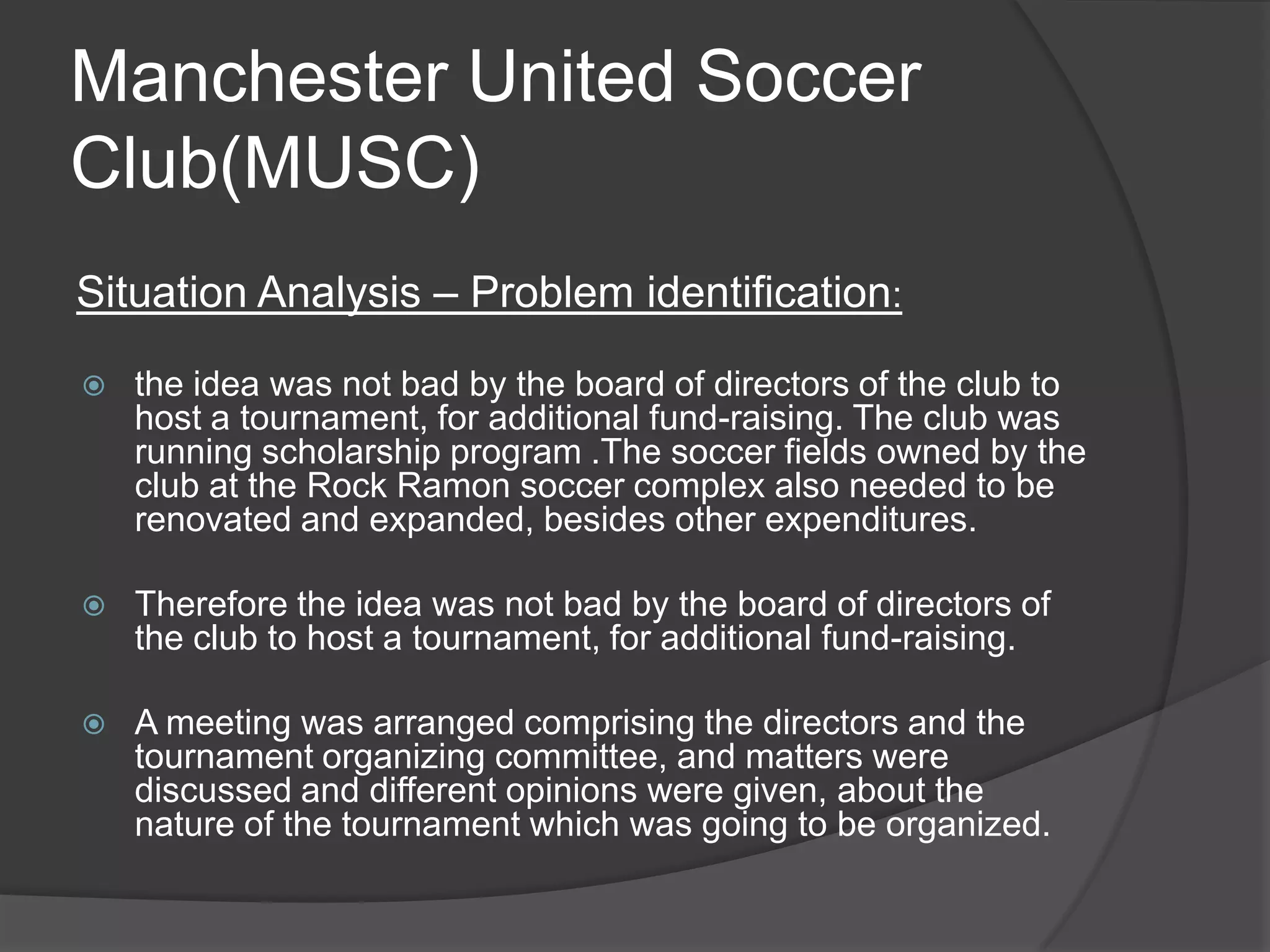 Manchester united soccer club(musc) presentation | PPTX