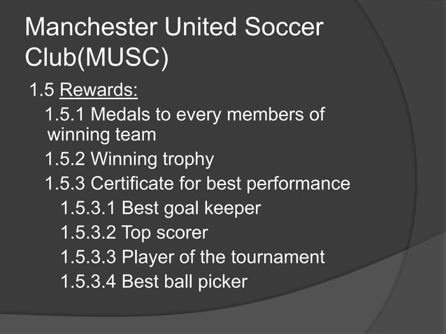 Manchester united soccer club(musc) presentation | PPTX | Sports Radio ...