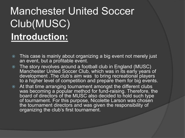 Manchester united soccer club(musc) presentation | PPTX | Sports Radio ...