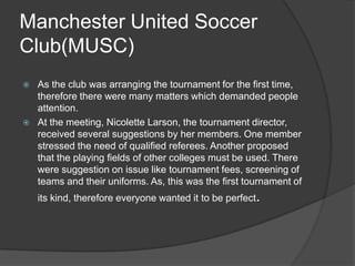 Manchester united soccer club(musc) presentation | PPTX