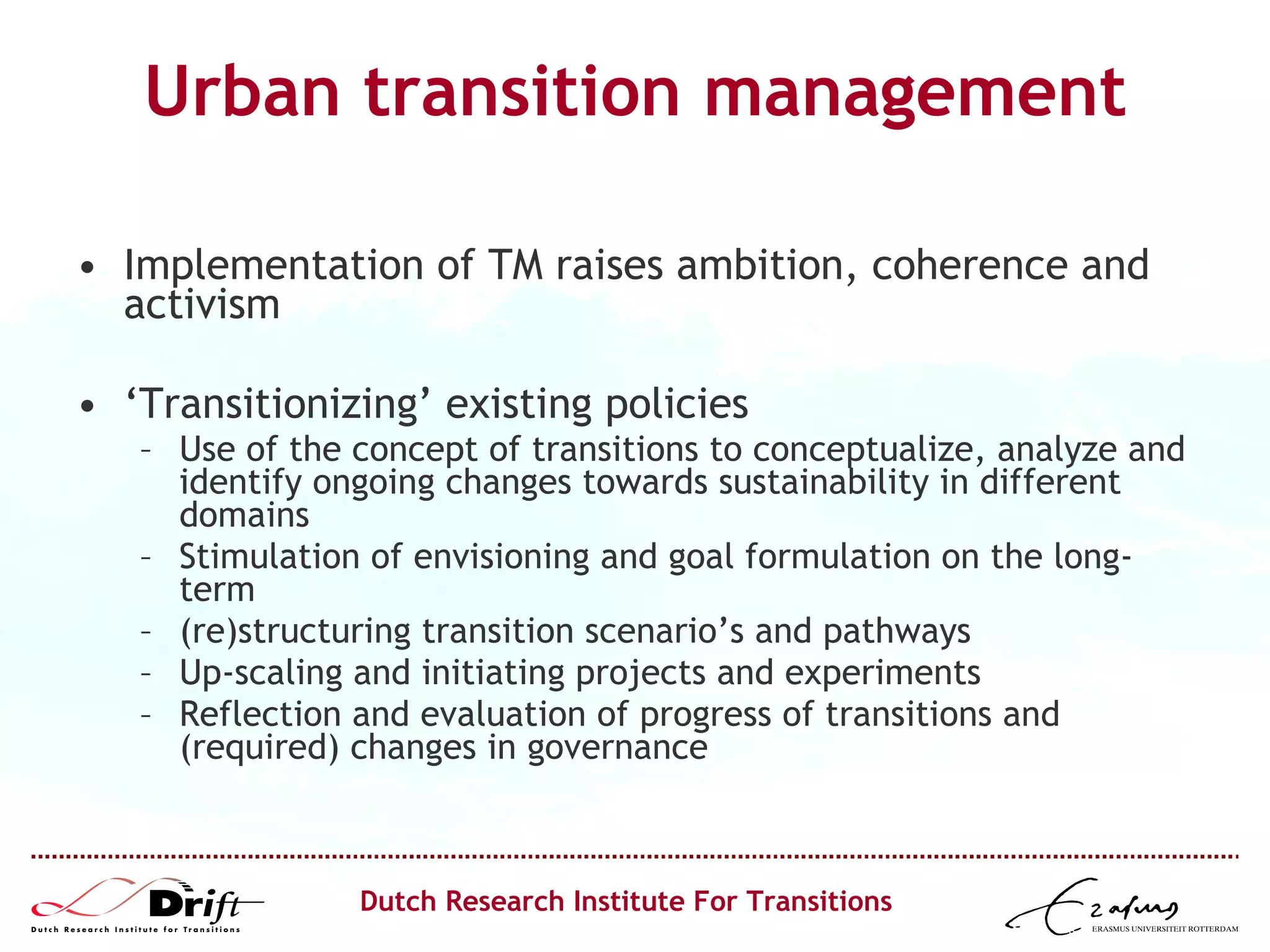Urban Transition Management | PPT
