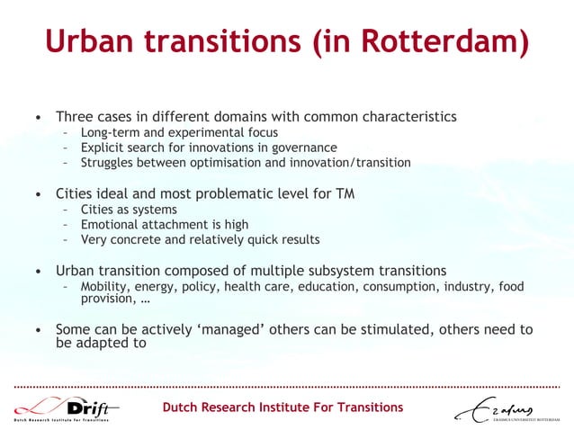 Urban Transition Management | PPT | Developmental Sites | Real Estate