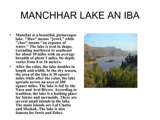 Manchhar lake an iba 2 | PPT