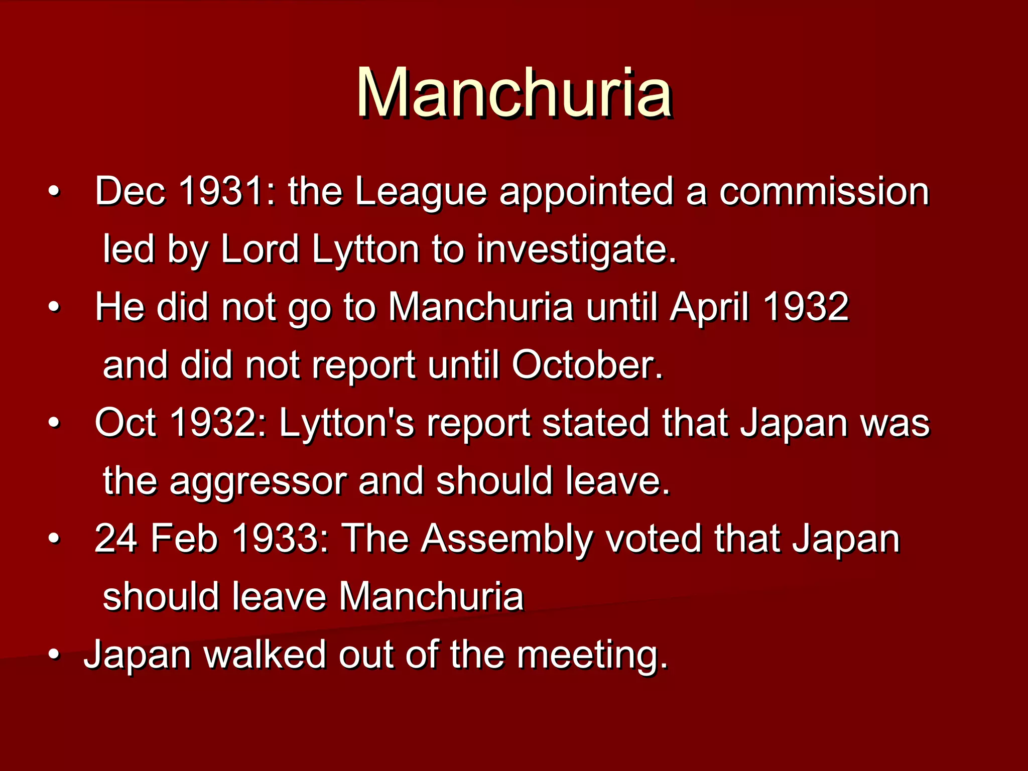 Manchuria IGCSE History | PPT