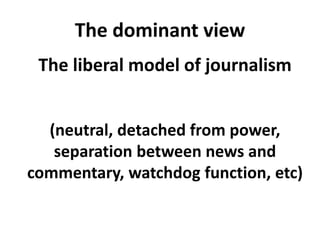 The political role of journalists in different media systems | PPT