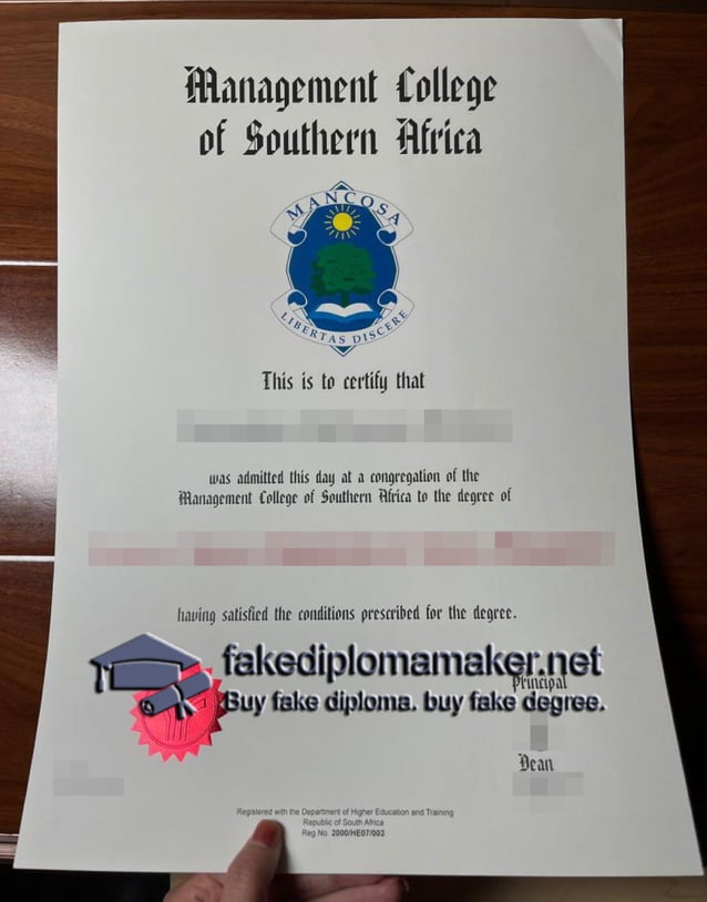 MANCOSA diploma | PDF