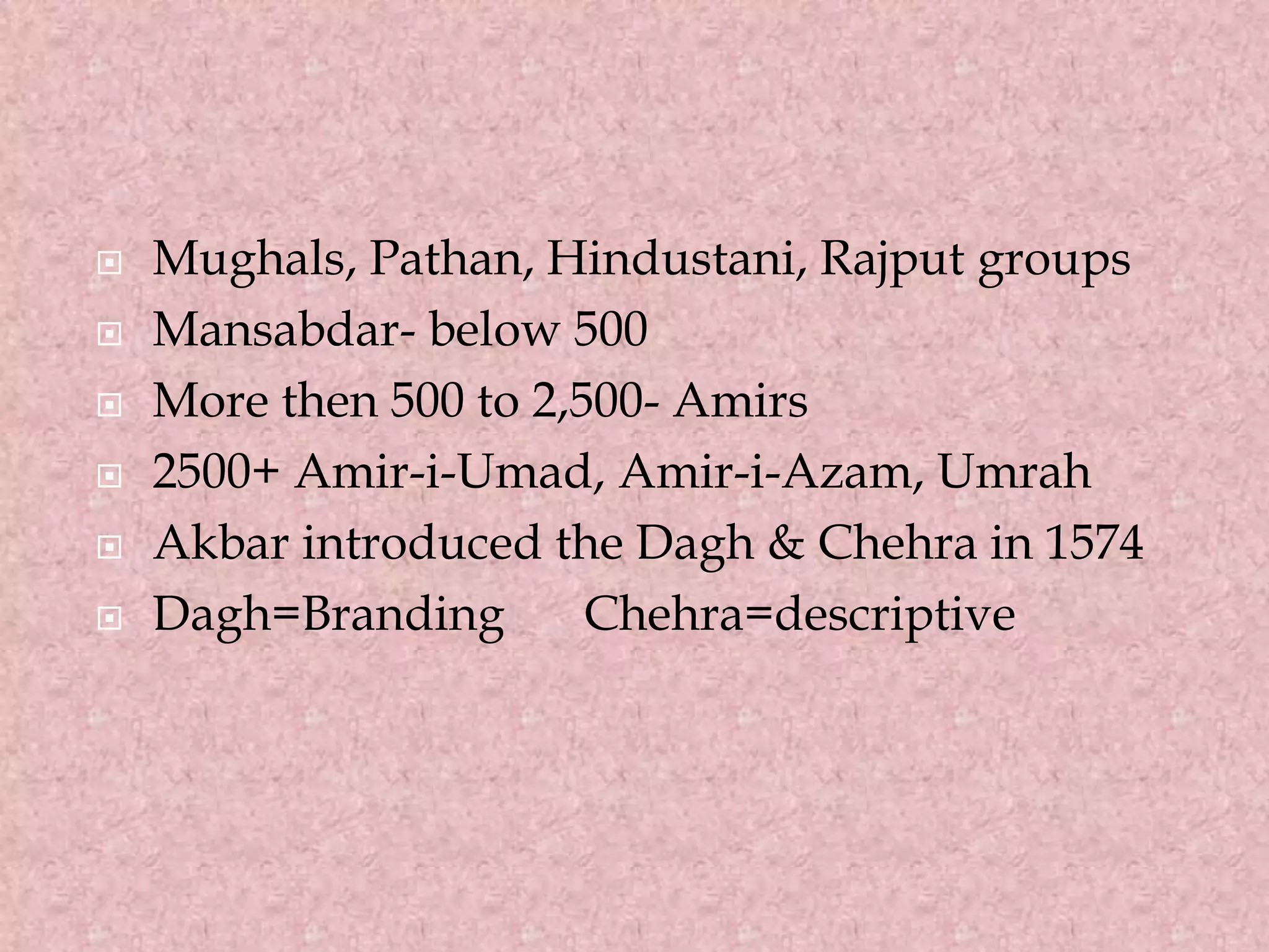 Mughals and Mandabdari System | PPTX