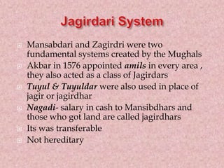Mughals and Mandabdari System | PPTX