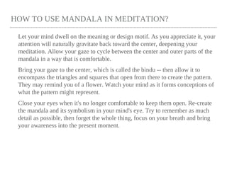 Mandala and its symbolic buddhist teachings | PPT