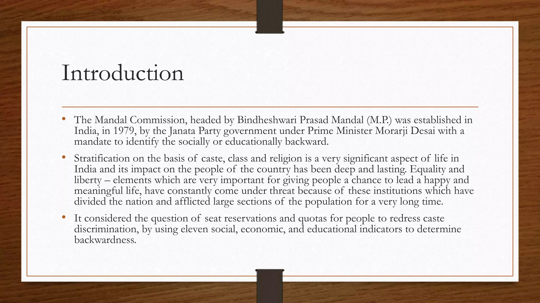 Mandal commission By Akhilesh Narayan | PPTX