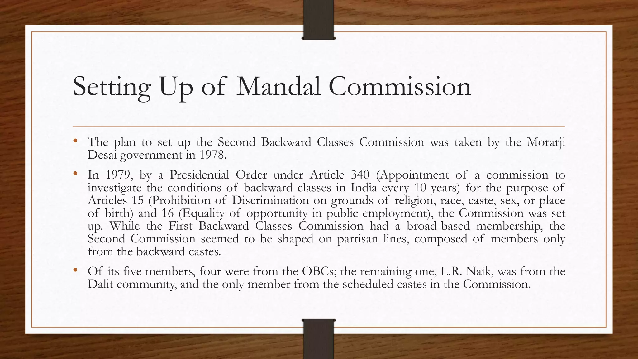 Mandal commission By Akhilesh Narayan | PPTX