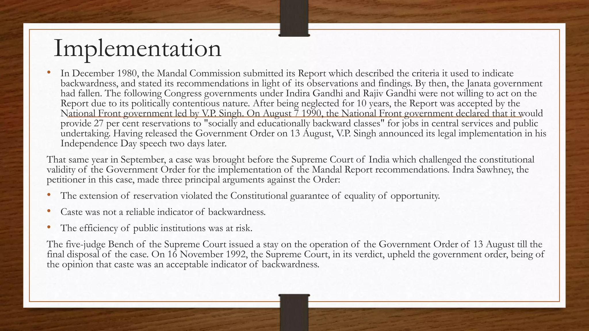 Mandal commission By Akhilesh Narayan | PPTX