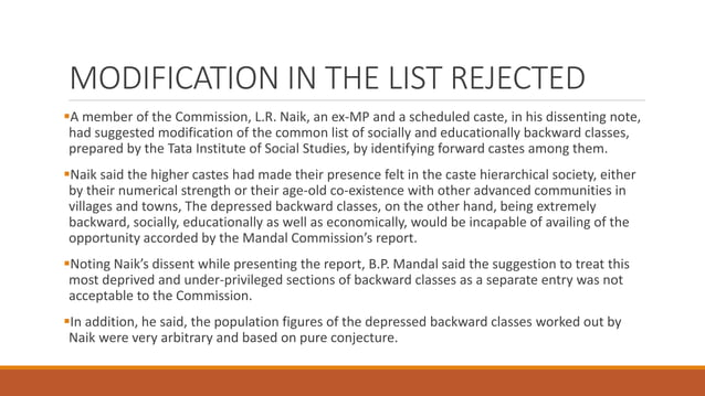 Mandal Commission.pptx | Hinduism | Religion & Spirituality