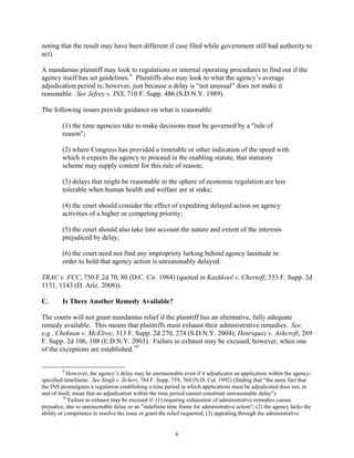 Mandamus actions in immigration avoiding dismissal and proving the case ...
