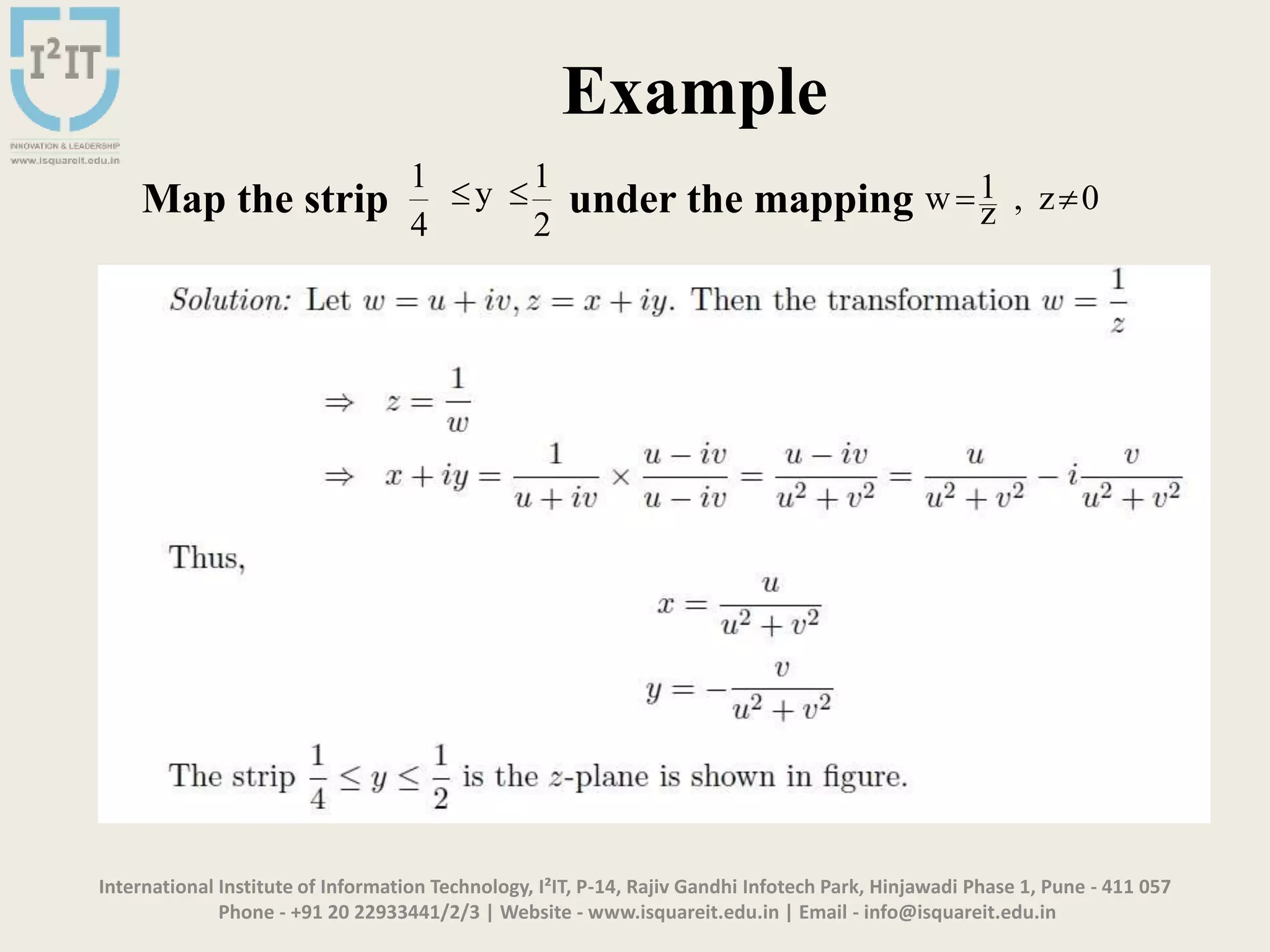 Conformal Mapping - Introduction & Examples | PPTX