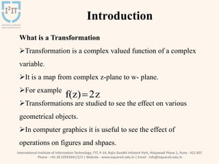 Conformal Mapping - Introduction & Examples | PPTX