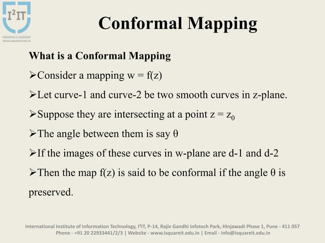 Conformal Mapping - Introduction & Examples | PPTX