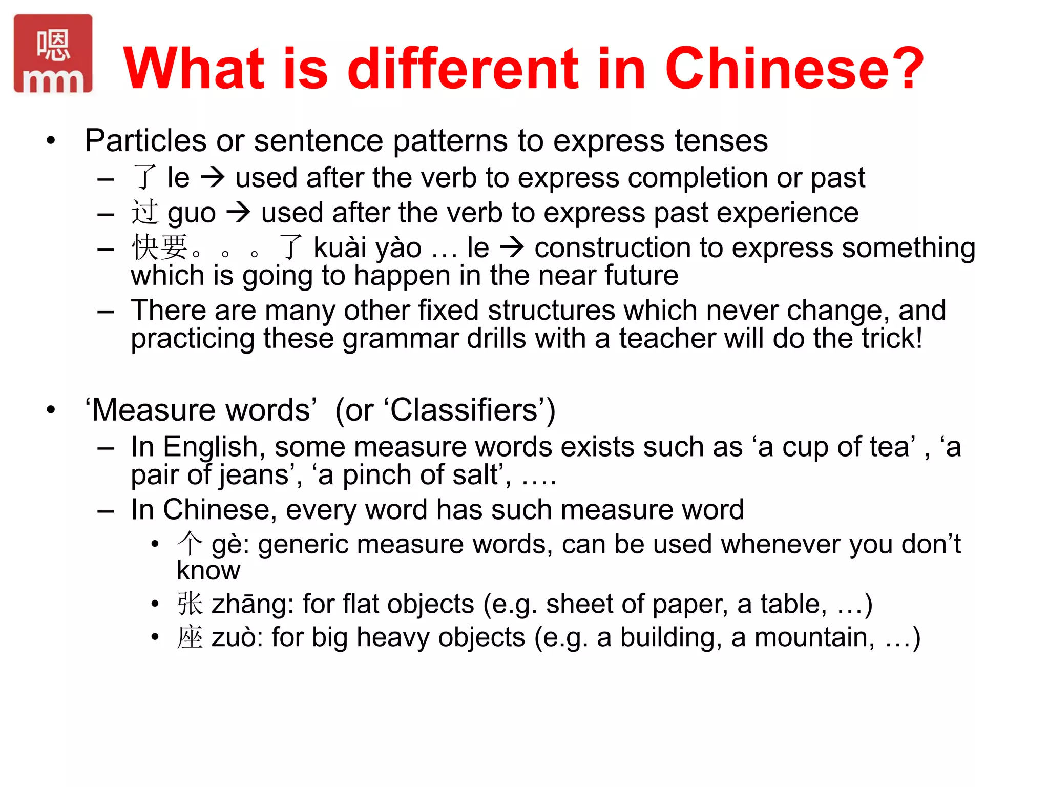 Mandarin Chinese - Intro, How to Learn, and Demystifying | PPTX