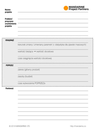 Uproszczony formularz inicjacji projektu (pOPp)