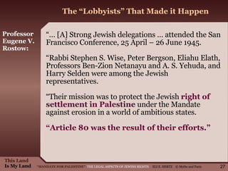 Mandate For Palestine | PPT