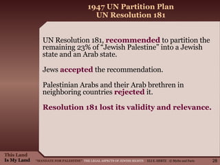 Mandate For Palestine | PPT