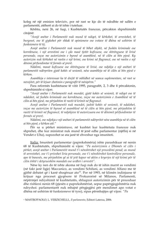 Mandati dhe imuniteti parlamentar | RTF