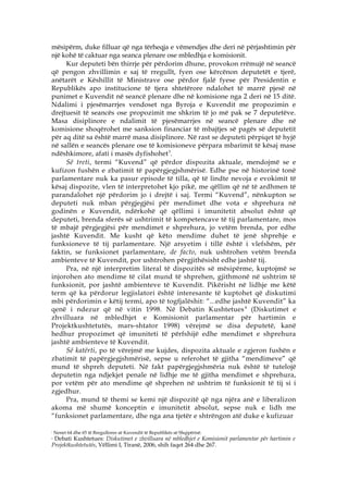 Mandati dhe imuniteti parlamentar | RTF