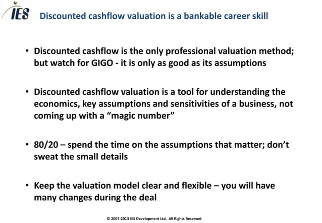 Mand a toolkit building a valuation model | PPT
