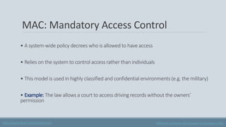 Mandatory access control for information security | PPTX