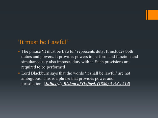 Mandatory and directory provisions | PPTX | Law