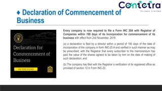 Mandatory Compliances for a Private Limited Company in India | PPTX