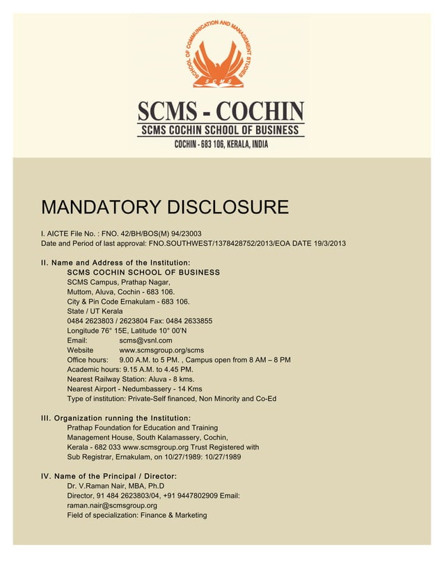 Mandatory disclosure | PDF | Business Administration | Business
