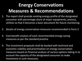 Mandatory Energy Audit for Designated Consumers (BEE) | PPSX