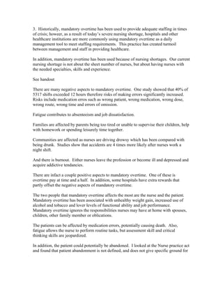 Mandatory overtime talk | PDF