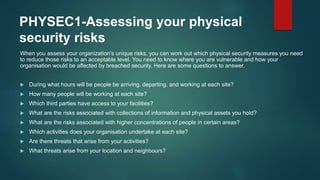 Mandatory requirements for physical security 2 | PPT