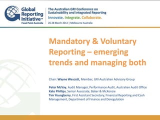 @GRIAusConf_Mandatory & Voluntary Reporting – emerging trends and ...